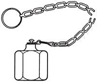 POL CAP W/CHAIN BRASS – CHS Propane Equipment