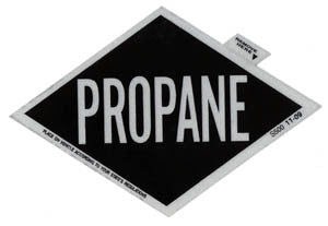 3X5" black diamond " PROPANE " decal – CHS Propane Equipment