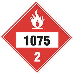 PLACARD-POLY DOT DIAMOND 1075 LP GAS – CHS Propane Equipment